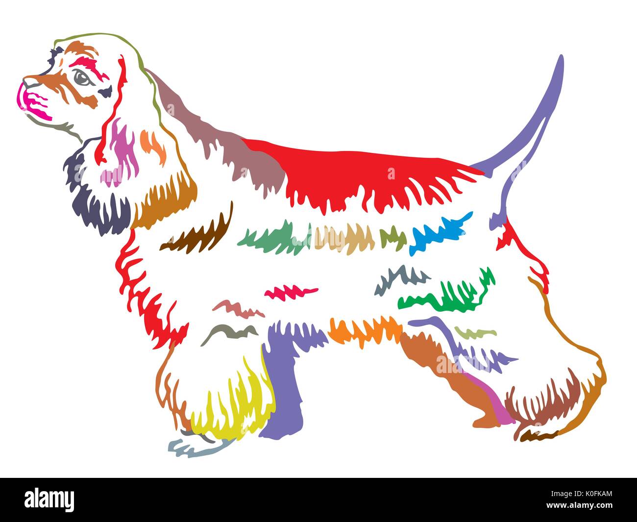 Dog cocker spaniel Stock Vector Images - Alamy