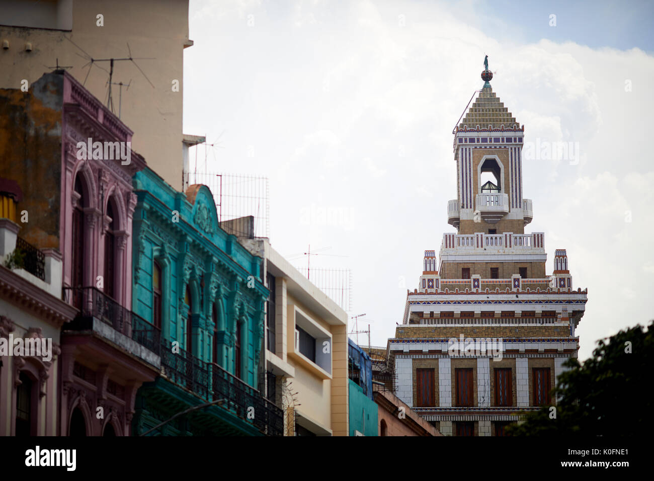 Cuban, cuba, Capital, Havana Exterior of Bacardi Building Art Deco ...