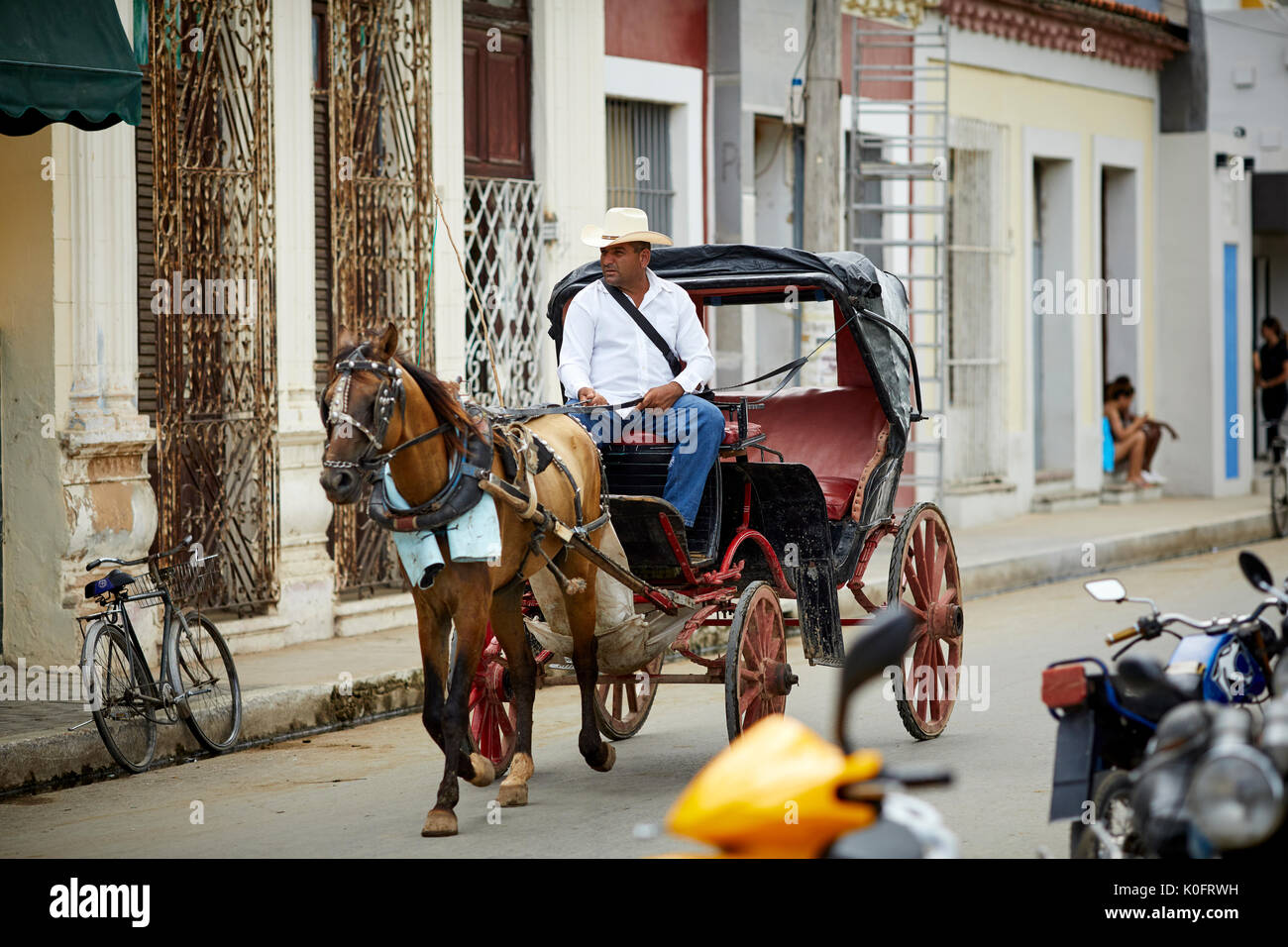 Cuban, Cuba, Cardenas, horses and bikes are the main transport around ...