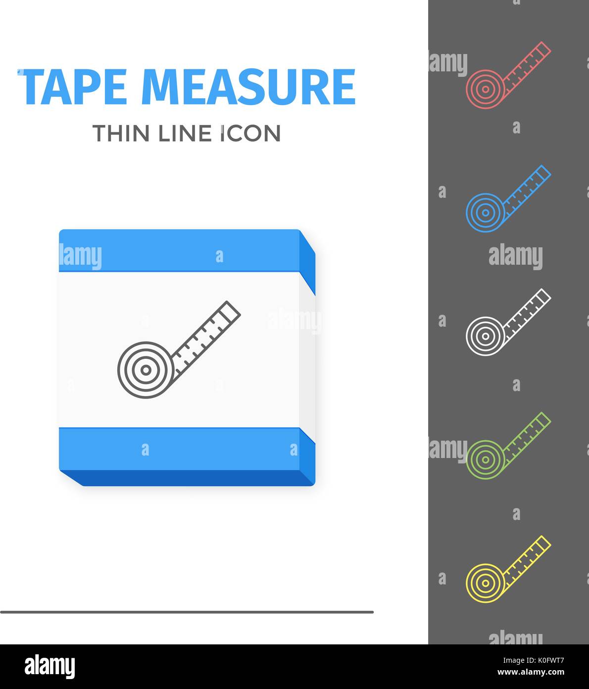 Size measurement Stock Vector Images - Alamy