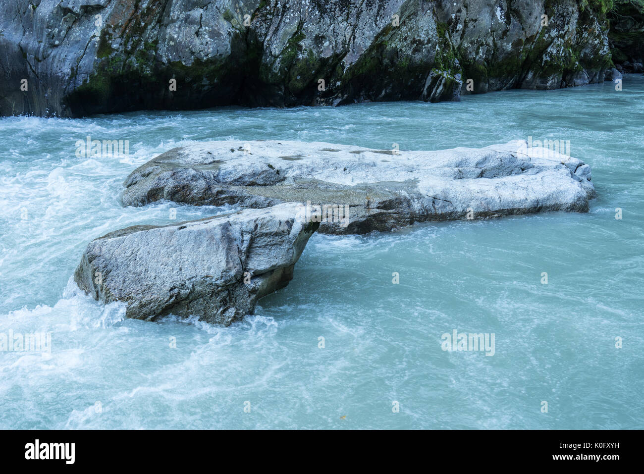 Ötztal Valley mountain river. Wellerbrück. Ötztaler Ache, Oetz, Austria ...