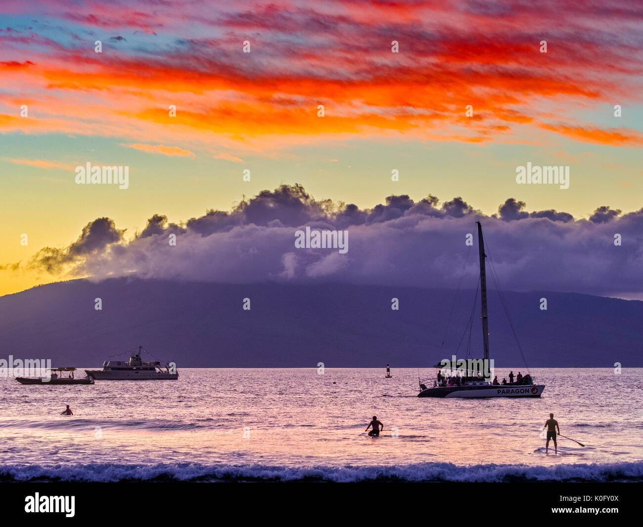 Sailing off Maui Hawaii Stock Photo - Alamy