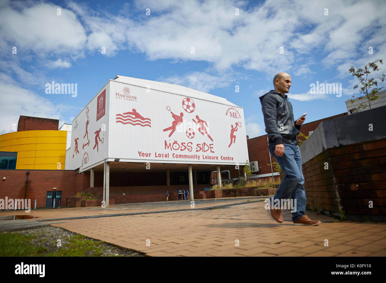 Moss Side Community Leisure Centre in the South Manchester suburb famed ...