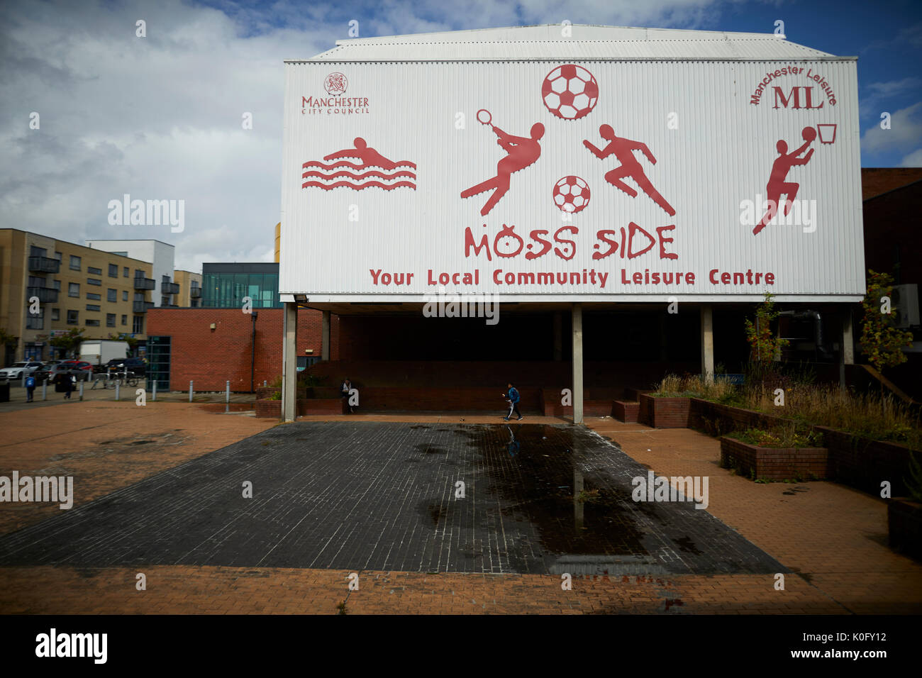 Moss Side Community Leisure Centre in the South Manchester suburb famed ...