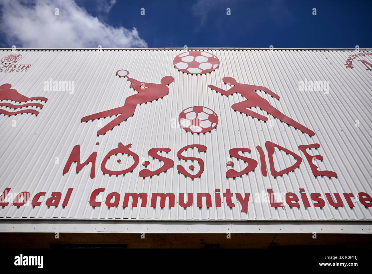 Moss Side Community Leisure Centre in the South Manchester suburb famed ...