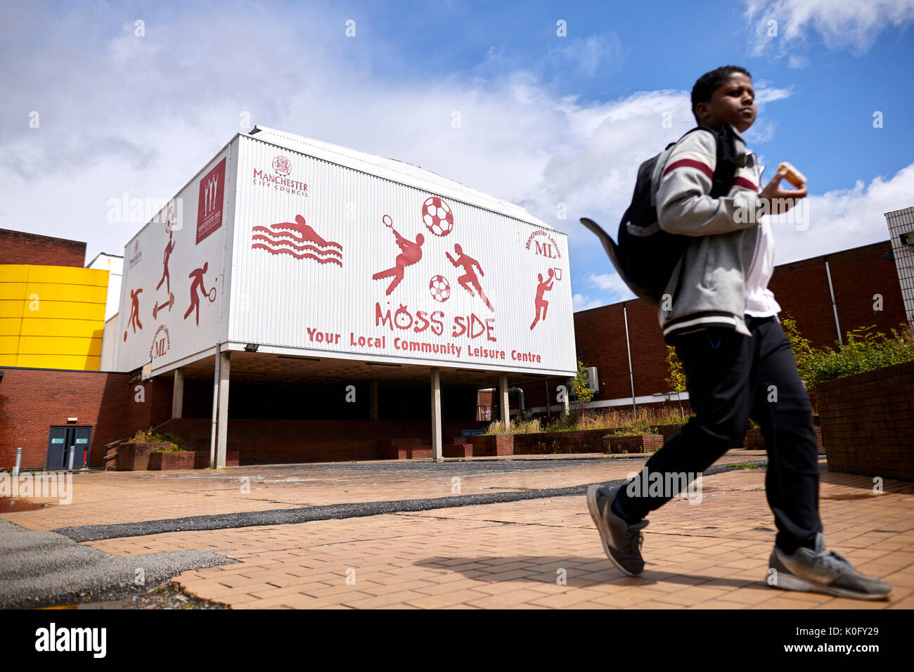 Moss Side Community Leisure Centre in the South Manchester suburb famed ...