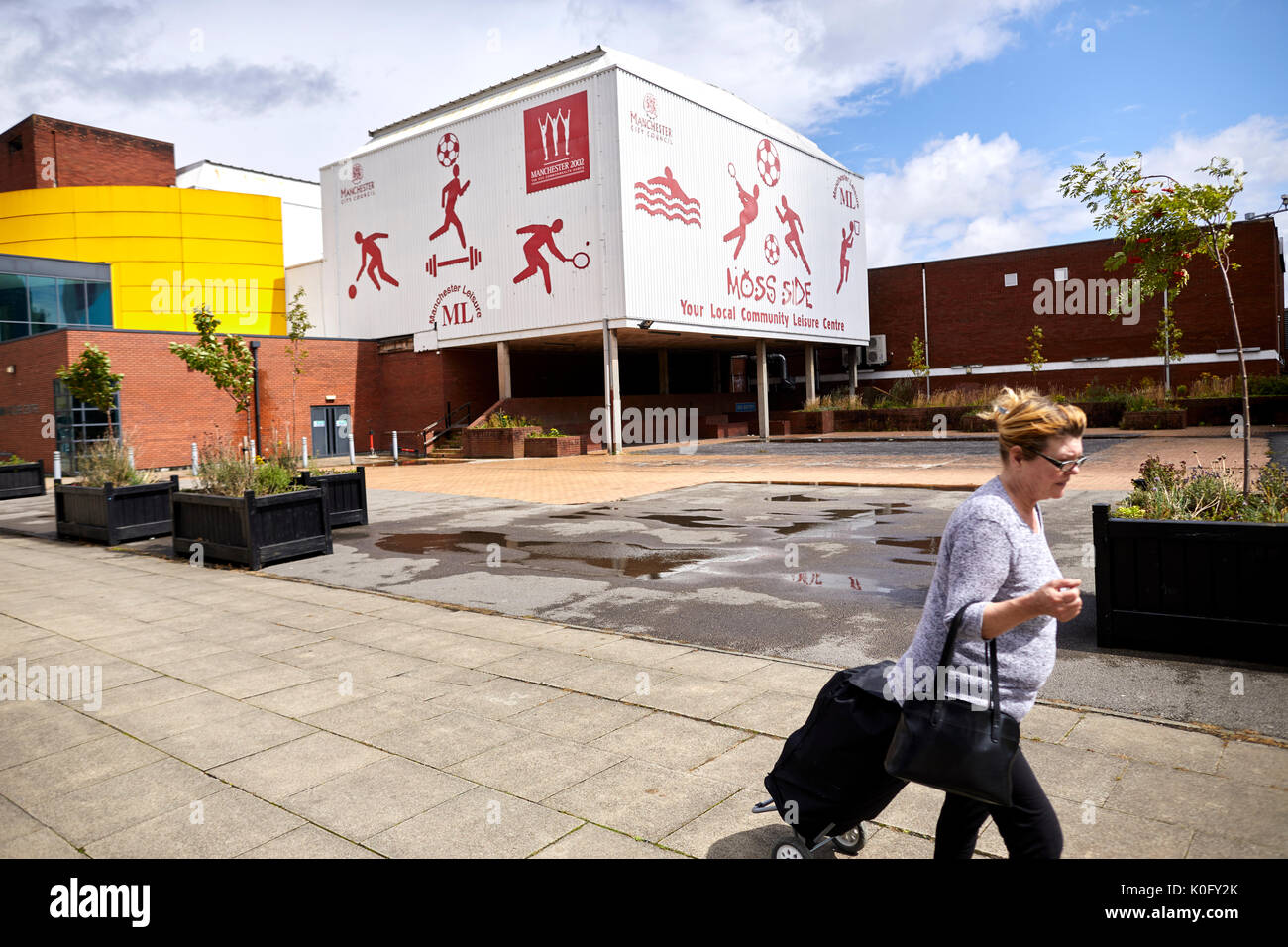 Moss Side Community Leisure Centre in the South Manchester suburb famed ...