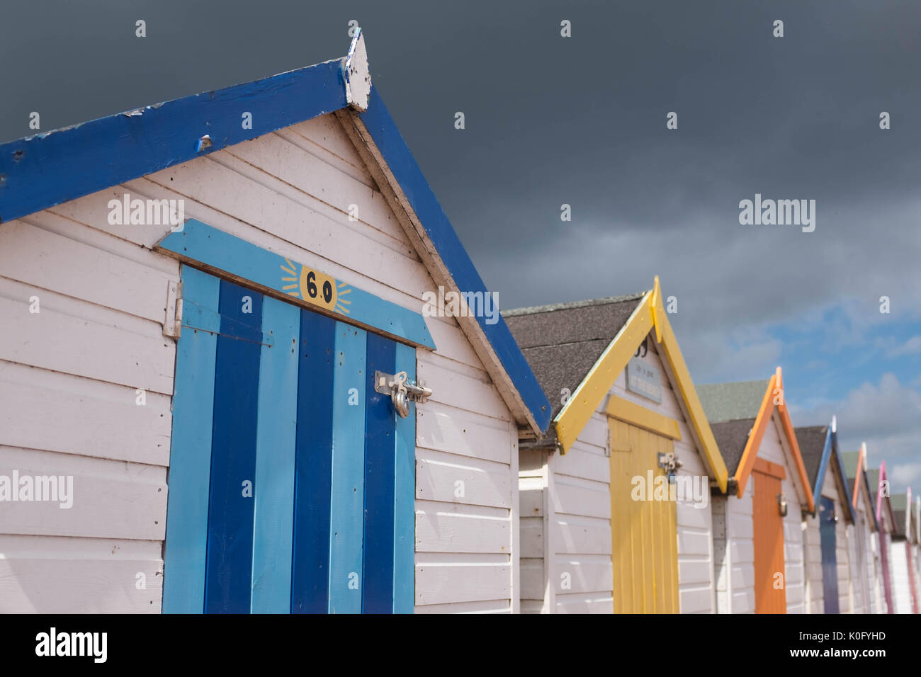 Beach huts at Goodrington Sands, Paignton, Devon Stock Photo - Alamy