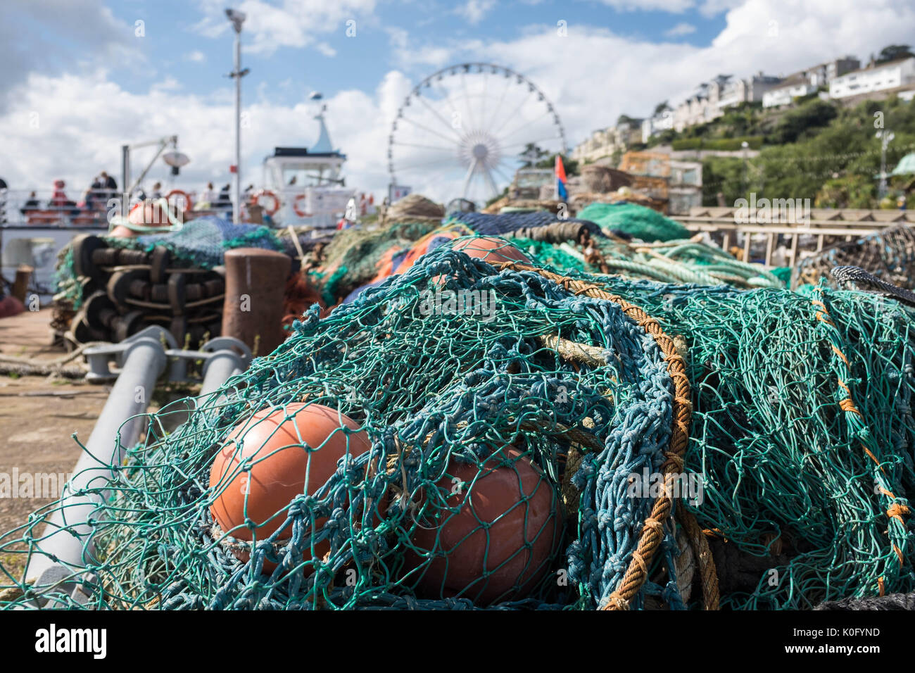 Torquay Harbour Devon Nets High Resolution Stock Photography and Images ...