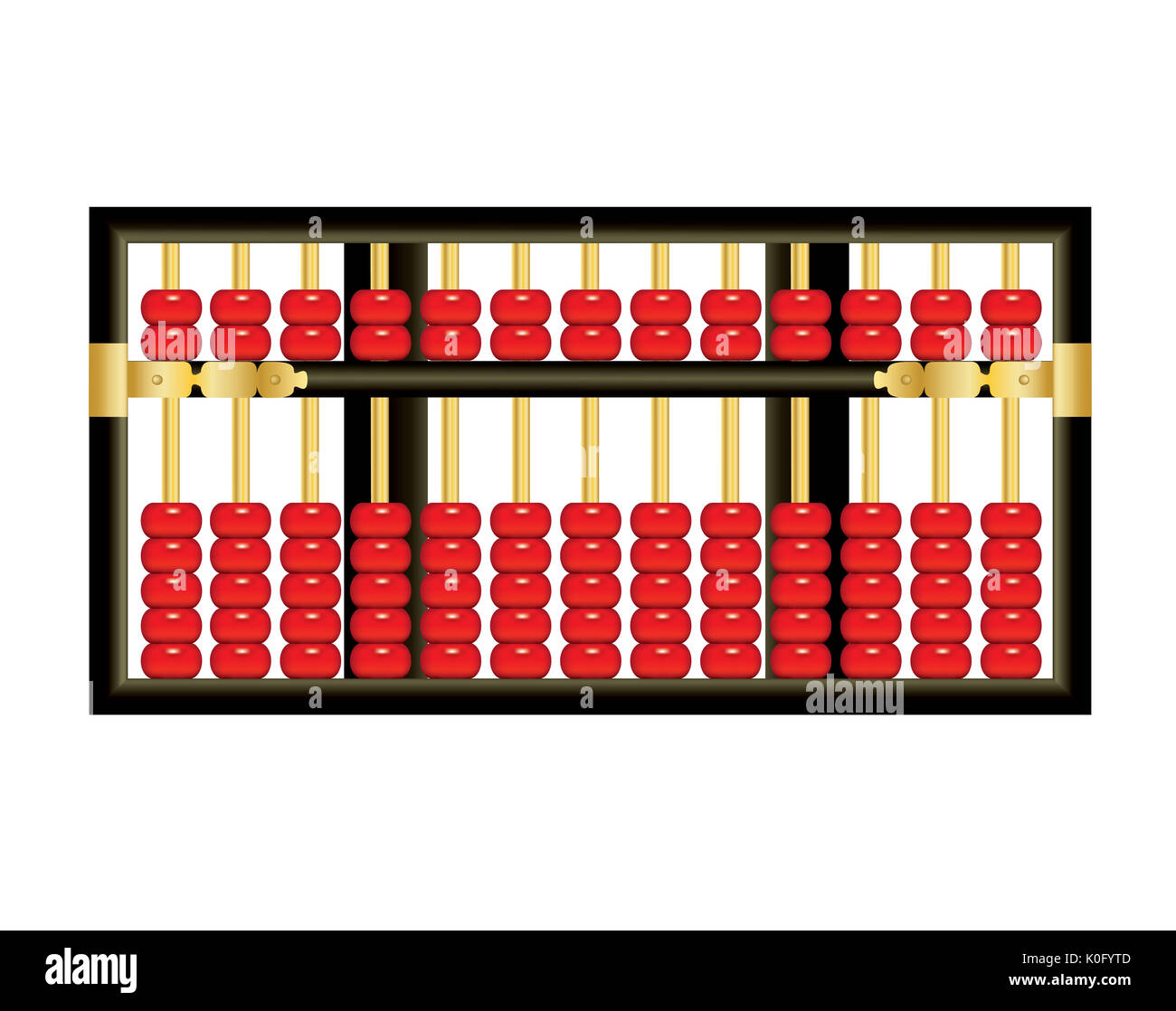 Ancient Chinese abacus isolated Stock Photo - Alamy