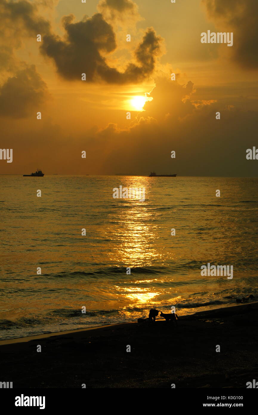 Sunset on the famous Cijin Island, Kaohsiung, Taiwan Stock Photo - Alamy