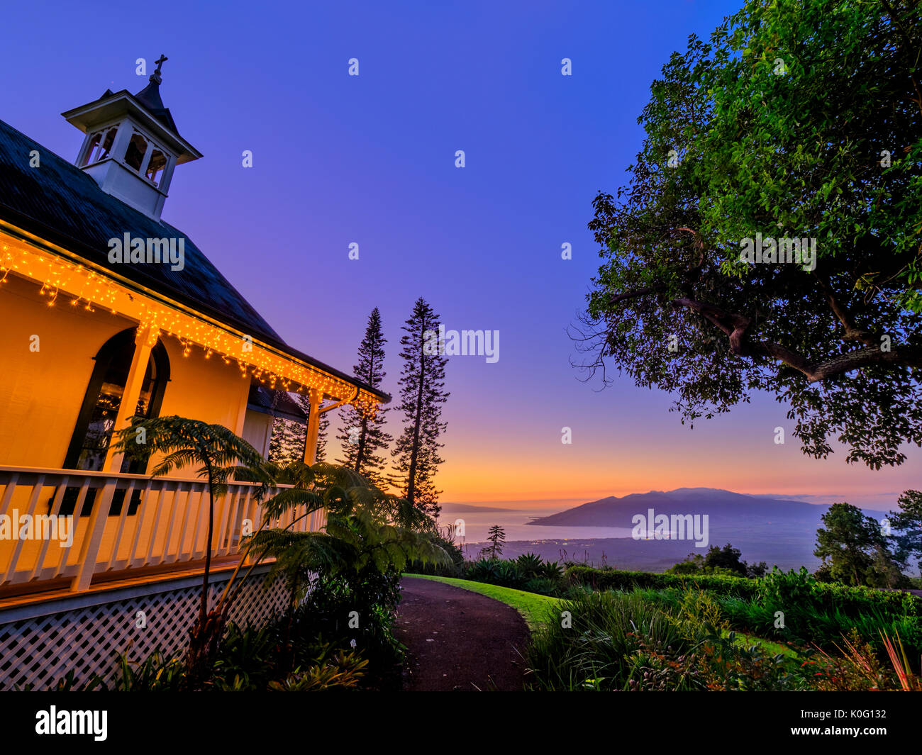 Church at Christmas on Maui Hawaii Stock Photo - Alamy