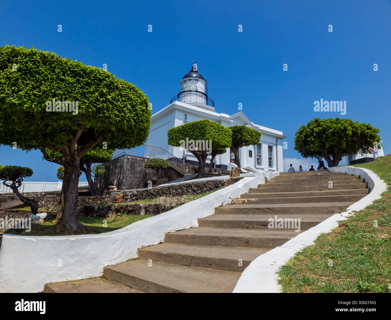 The famous and historical Cijin Light house at Cijin Island, Kaohsiung ...