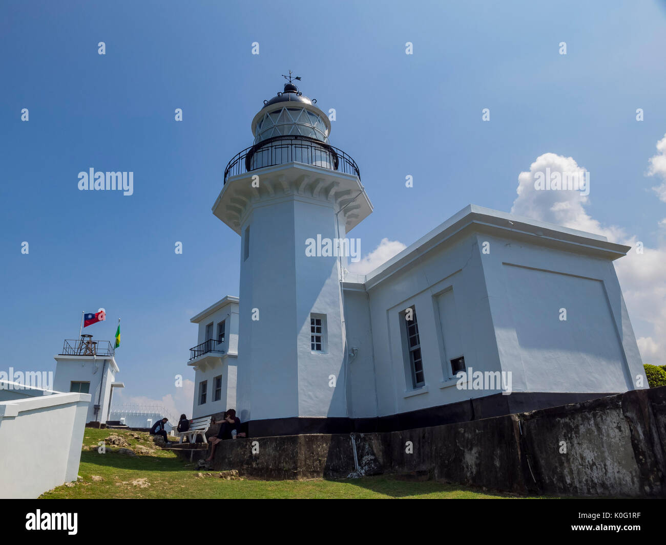 The famous and historical Cijin Light house at Cijin Island, Kaohsiung ...