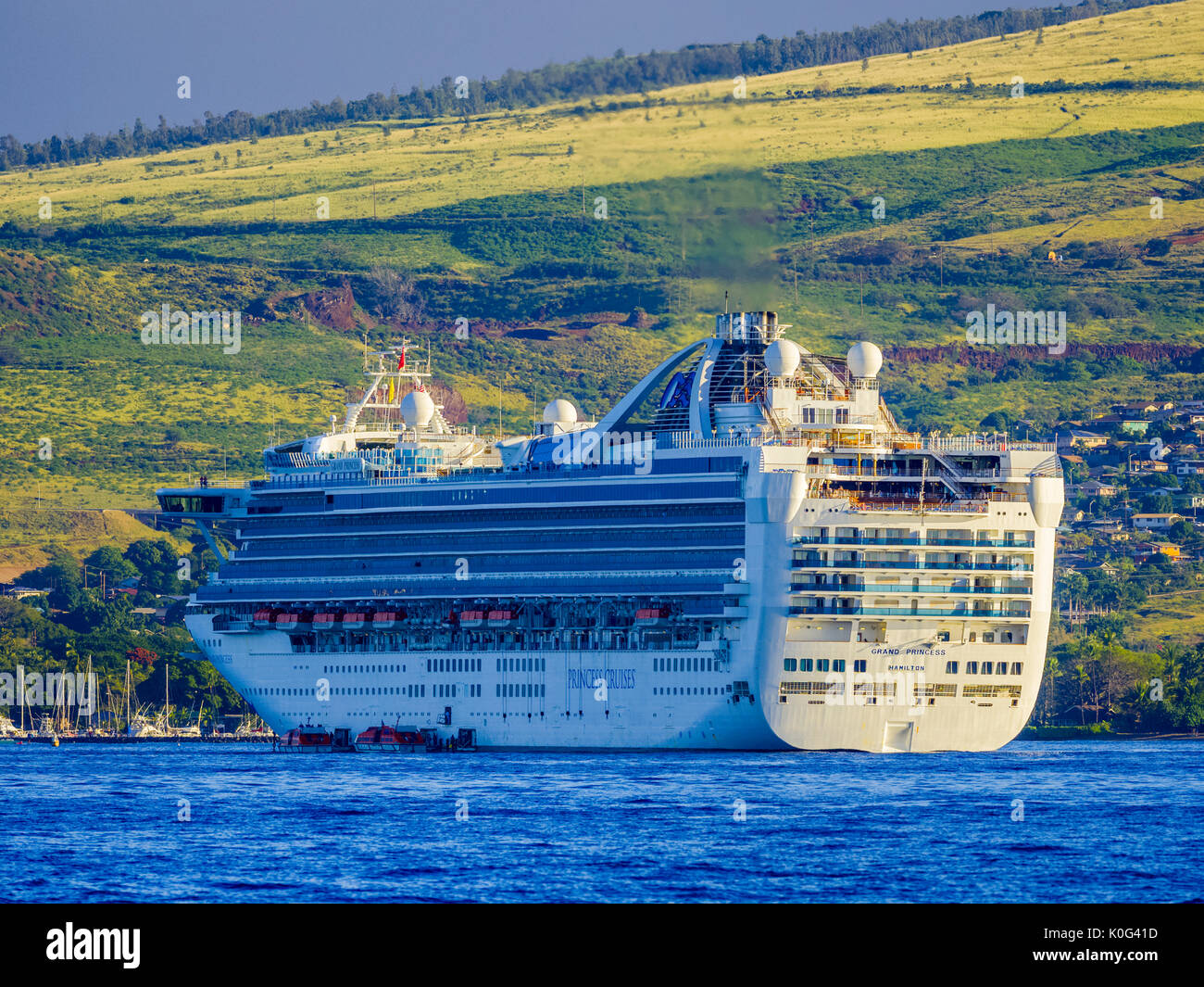 Cruise ship off Maui Hawaii Stock Photo - Alamy