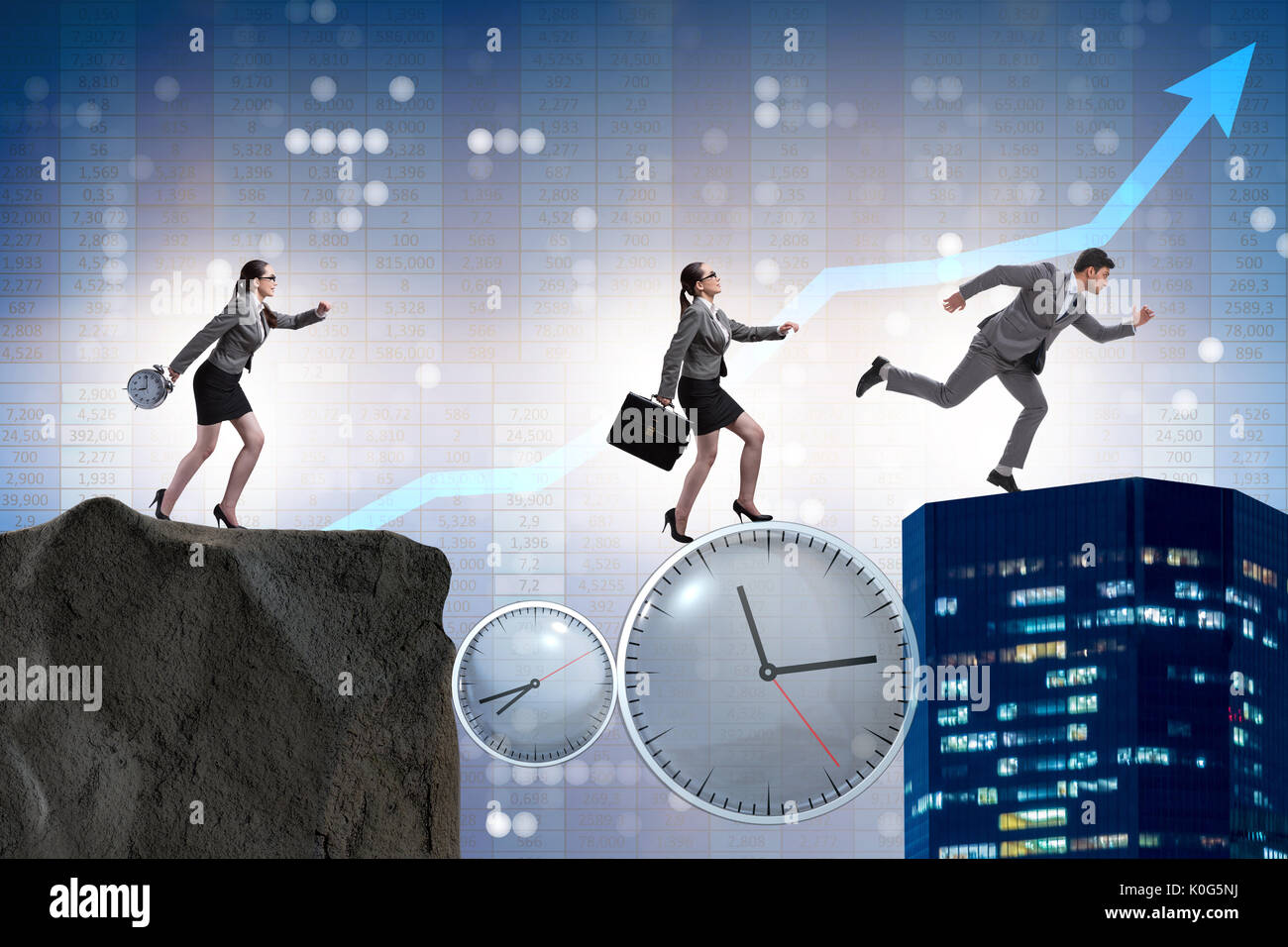 Time management concept with business people Stock Photo - Alamy