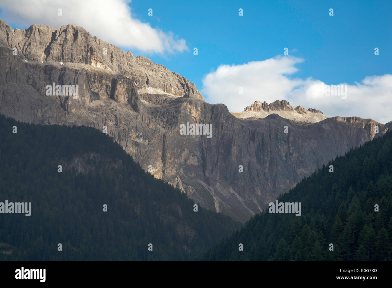 A view of an area of the Sella Gruppe Gruppo Del Sella from Selva or ...