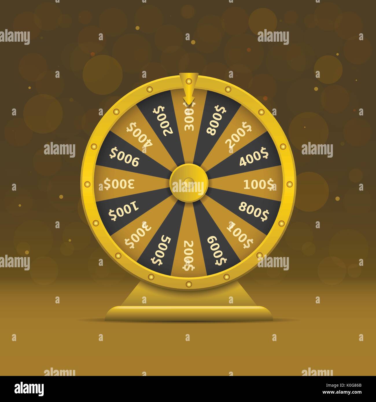 Vecteur Stock Realistic 3d spinning golden fortune wheel, lucky🧂 ... Vecteur Stock Realistic 3d spinning golden fortune wheel, lucky🧂 ...