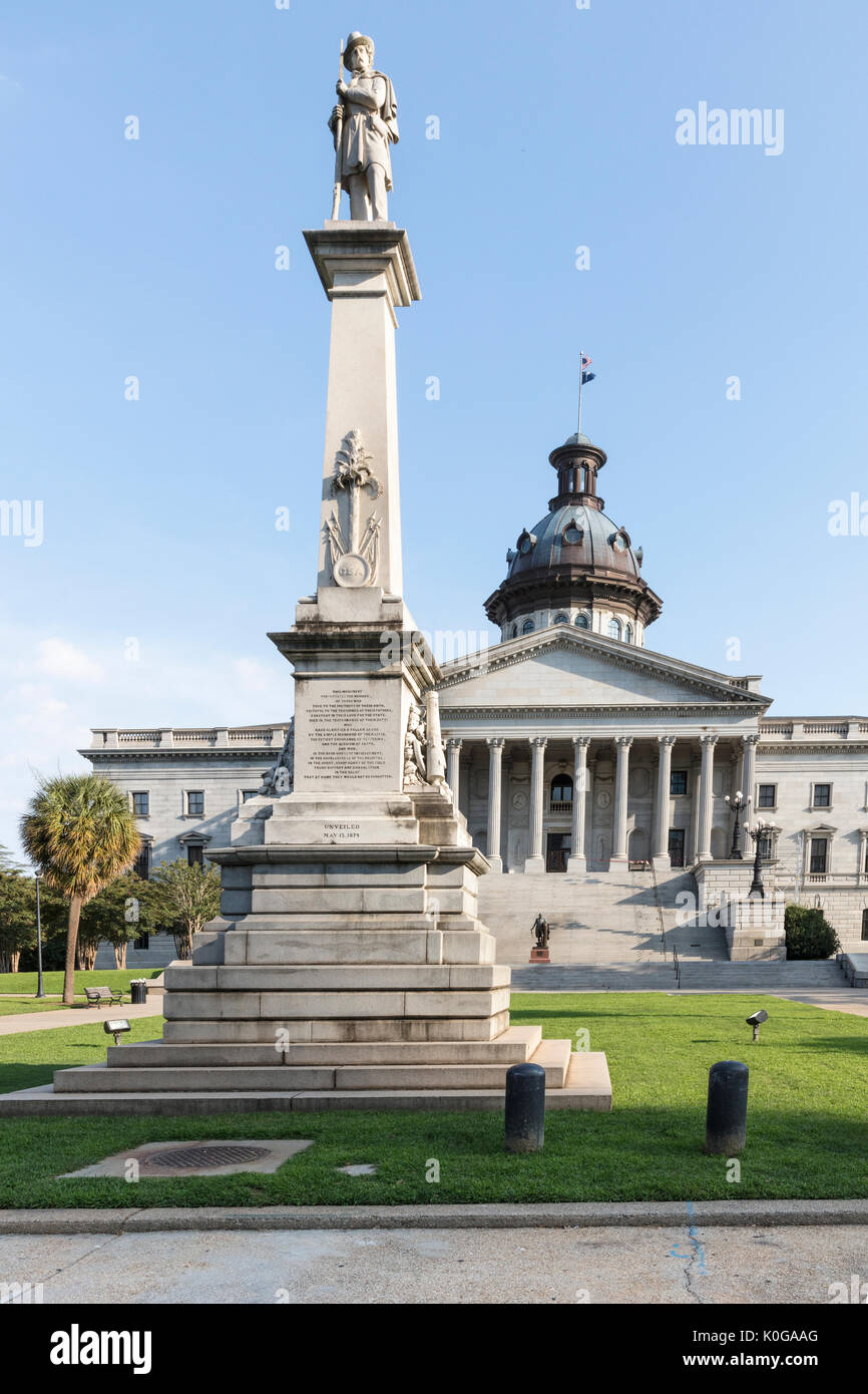 Monument commemorating Confederate States of America (CSA) soldier in ...