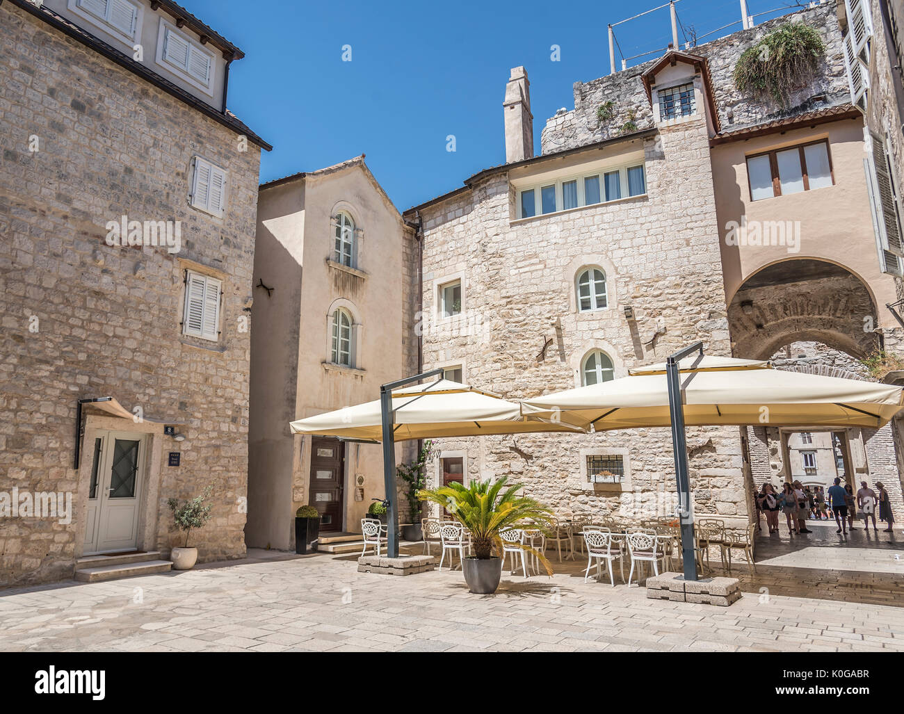 Ancient buildings on the streets of Split in Croatia Stock Photo - Alamy