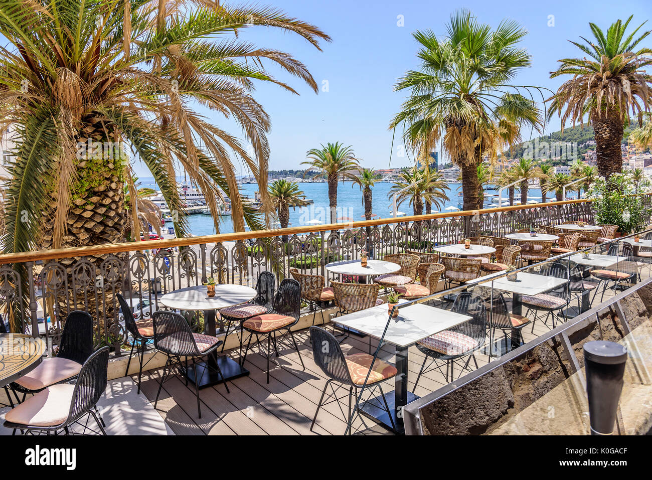 Interior open air restaurant Stock Photo - Alamy