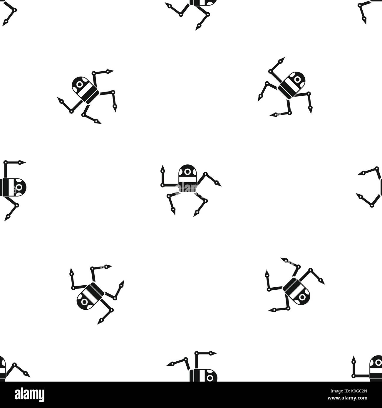 Spider robot pattern seamless black Stock Vector Image & Art - Alamy
