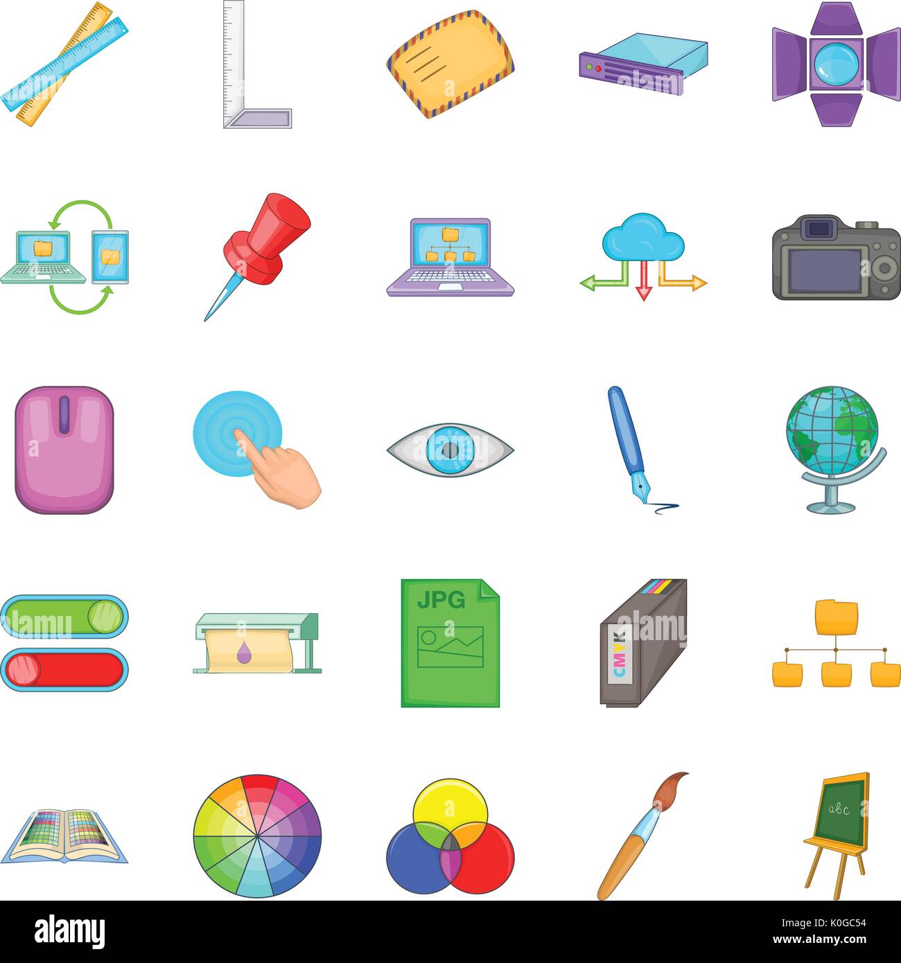 Diagram icons set, cartoon style Stock Vector Image & Art - Alamy