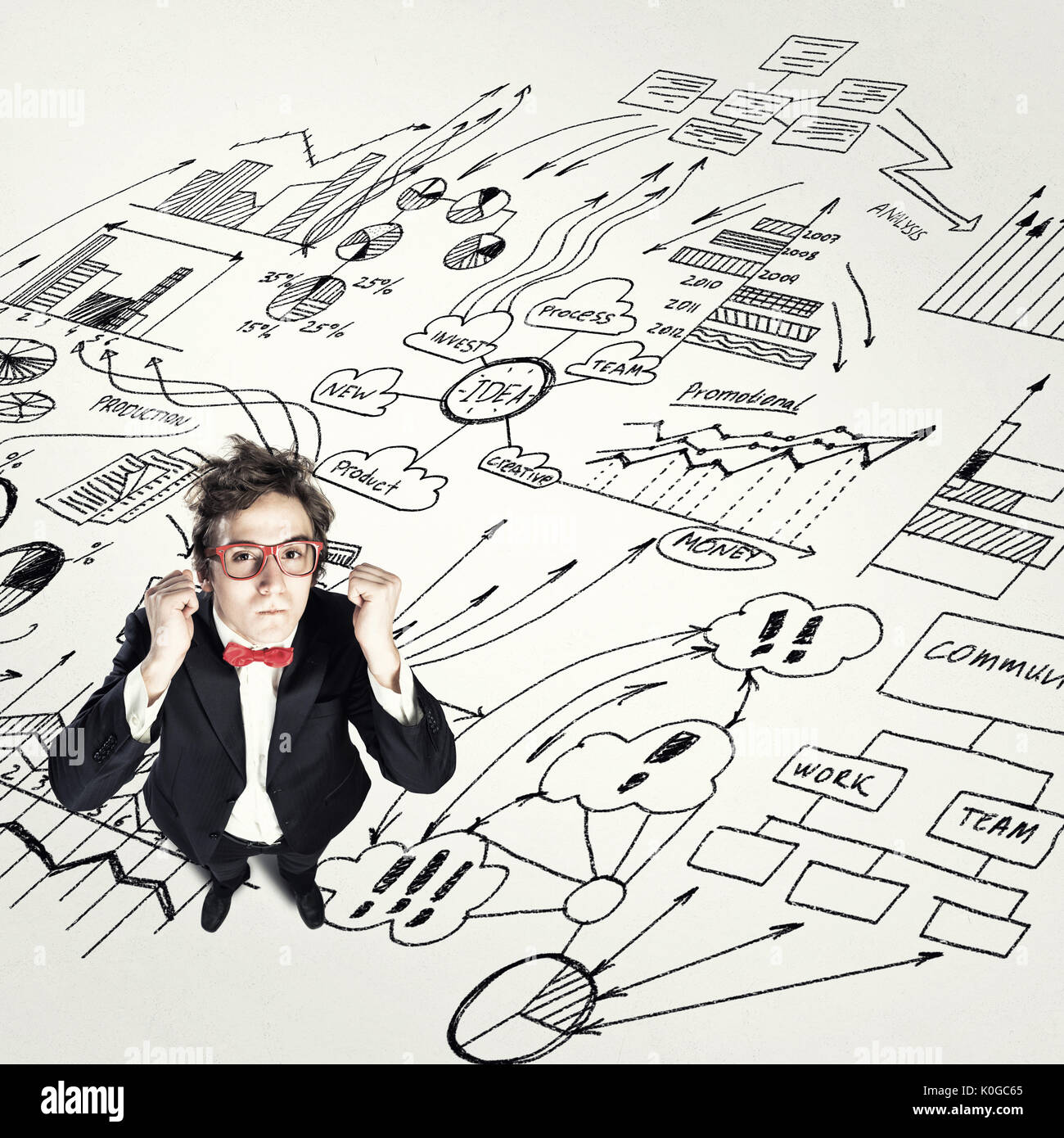 Funny man from top Stock Photo - Alamy