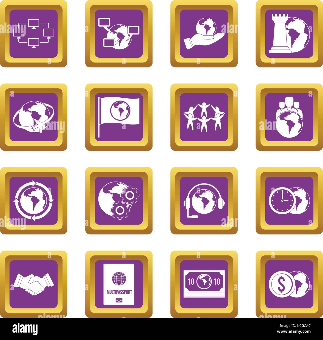 Connections people globe Stock Vector Images - Alamy