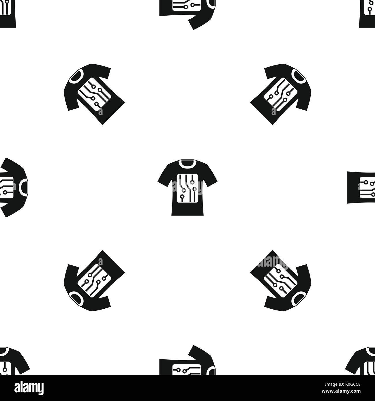 Electronic t-shirt pattern seamless black Stock Vector Image & Art - Alamy