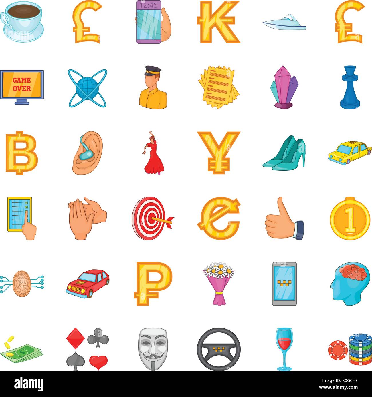 Game icons set, cartoon style Stock Vector Image & Art - Alamy