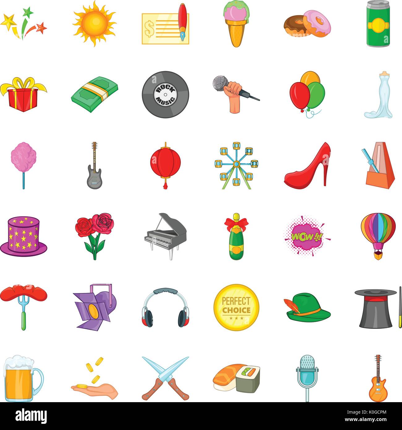 Delivery icons set, cartoon style Stock Vector Image & Art - Alamy