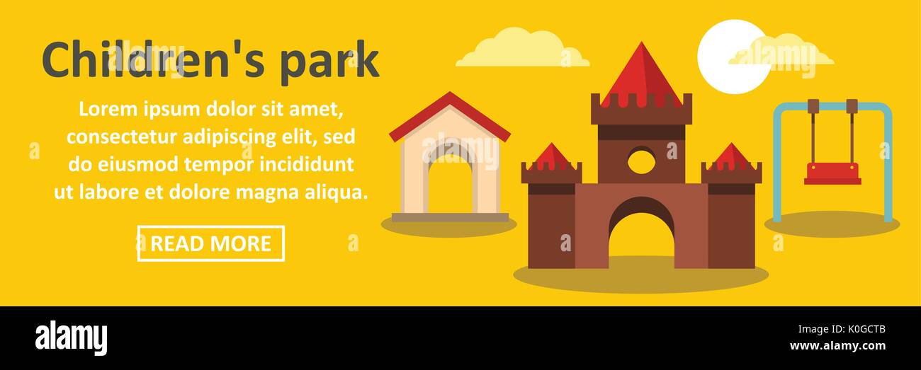 Childrens park banner horizontal concept Stock Vector Image & Art - Alamy