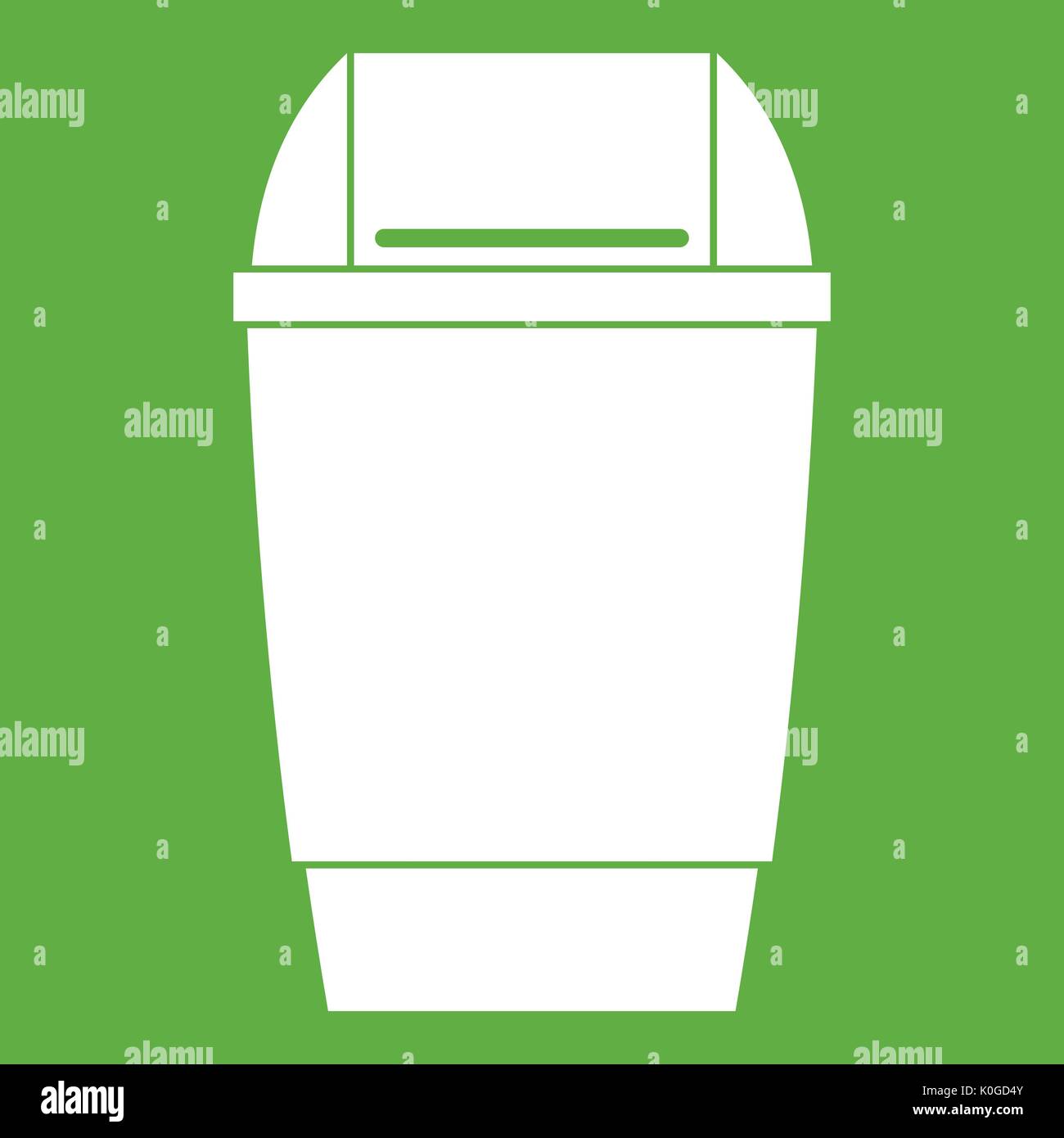 Flip lid bin icon green Stock Vector Image & Art - Alamy