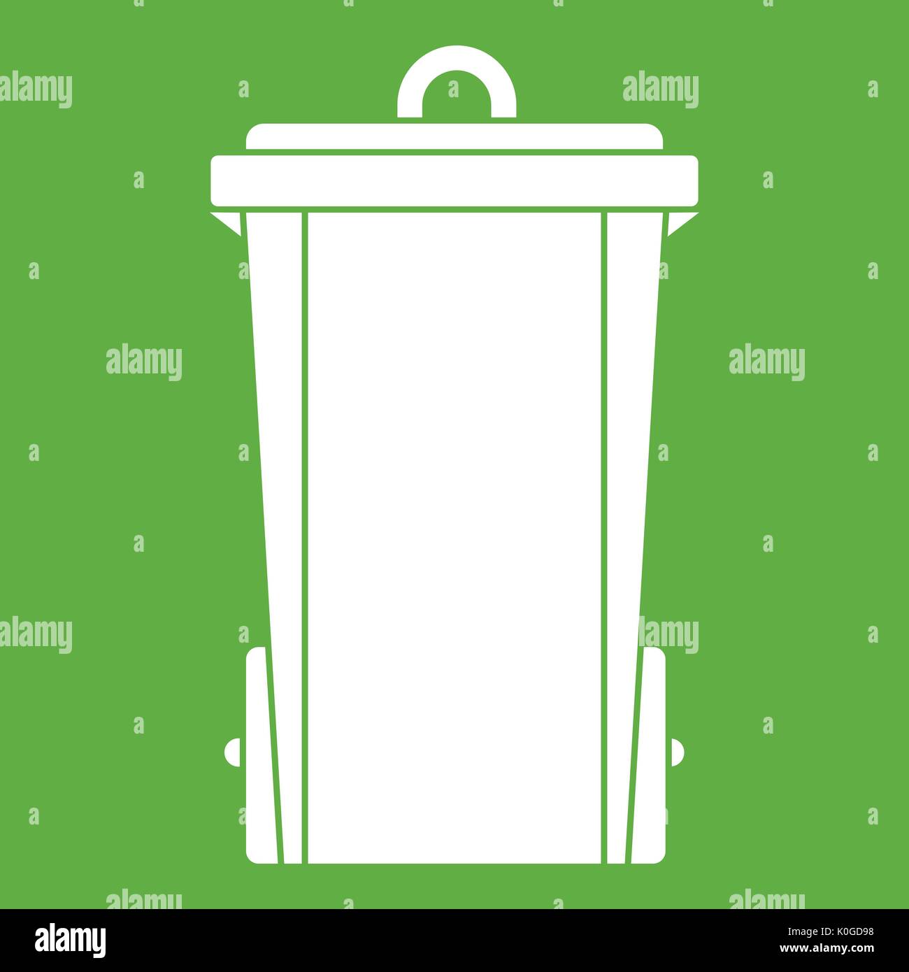 Garbage bin icon green Stock Vector Image & Art - Alamy