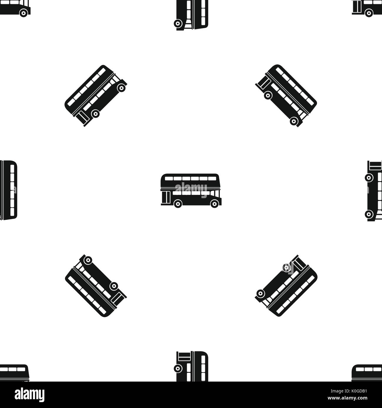 Double decker bus pattern seamless black Stock Vector Image & Art - Alamy
