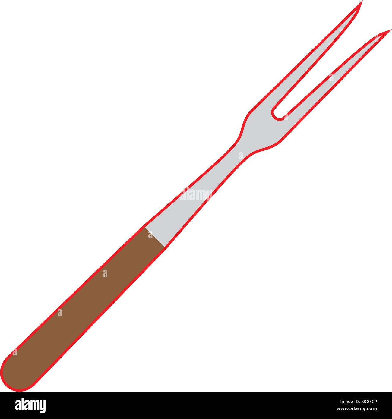 Metal fork isolated Stock Vector Images - Alamy