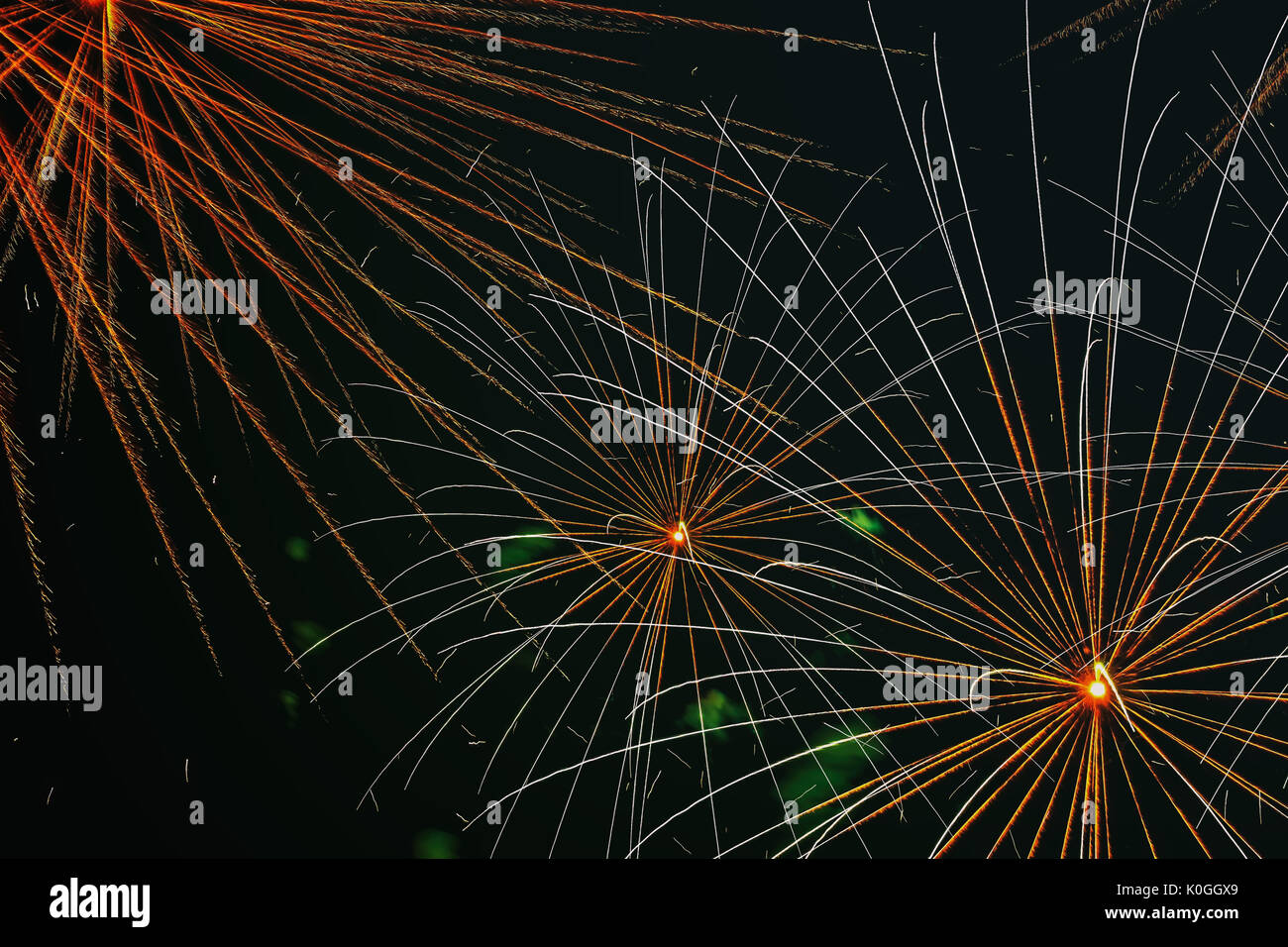 Firework with spider effect. Appears in the sky as a series of radial ...