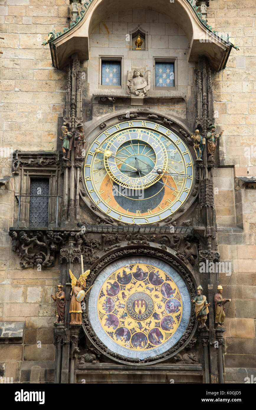 Close-up of the medieval Prague astronomical clock Stock Photo - Alamy