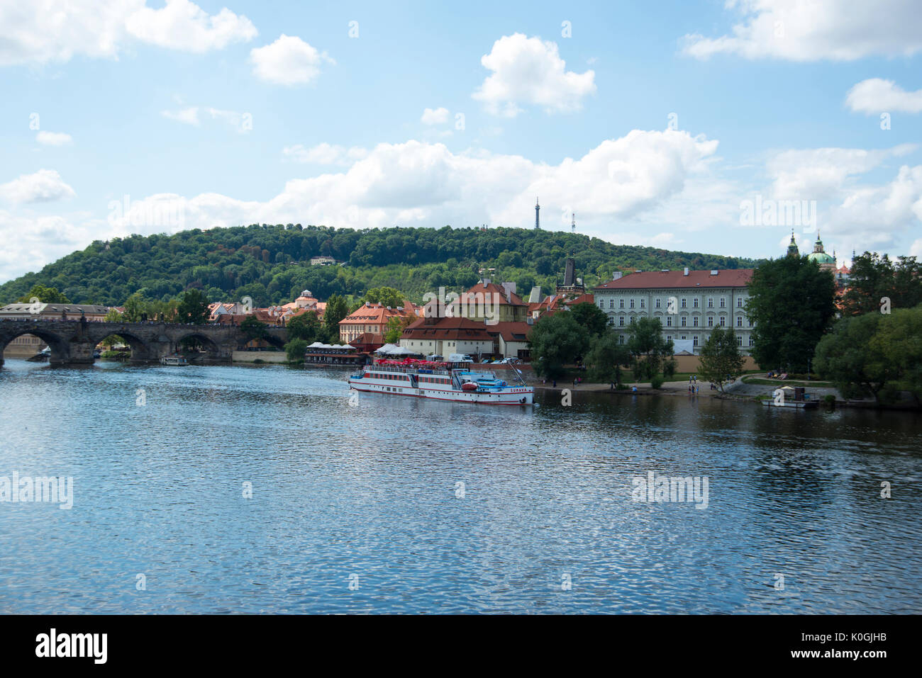 View of Moldava River Stock Photo - Alamy