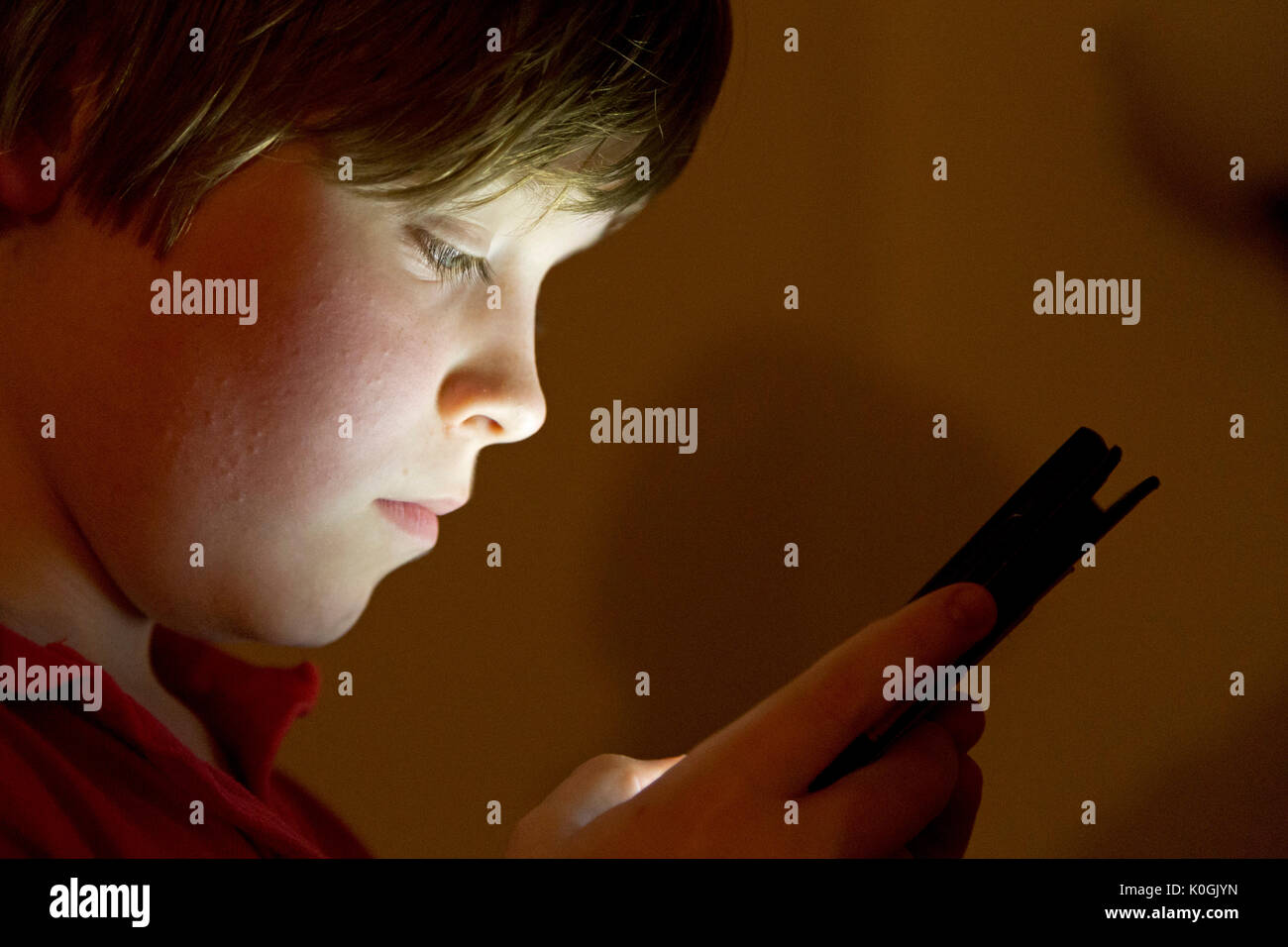 boy with smartphone Stock Photo - Alamy
