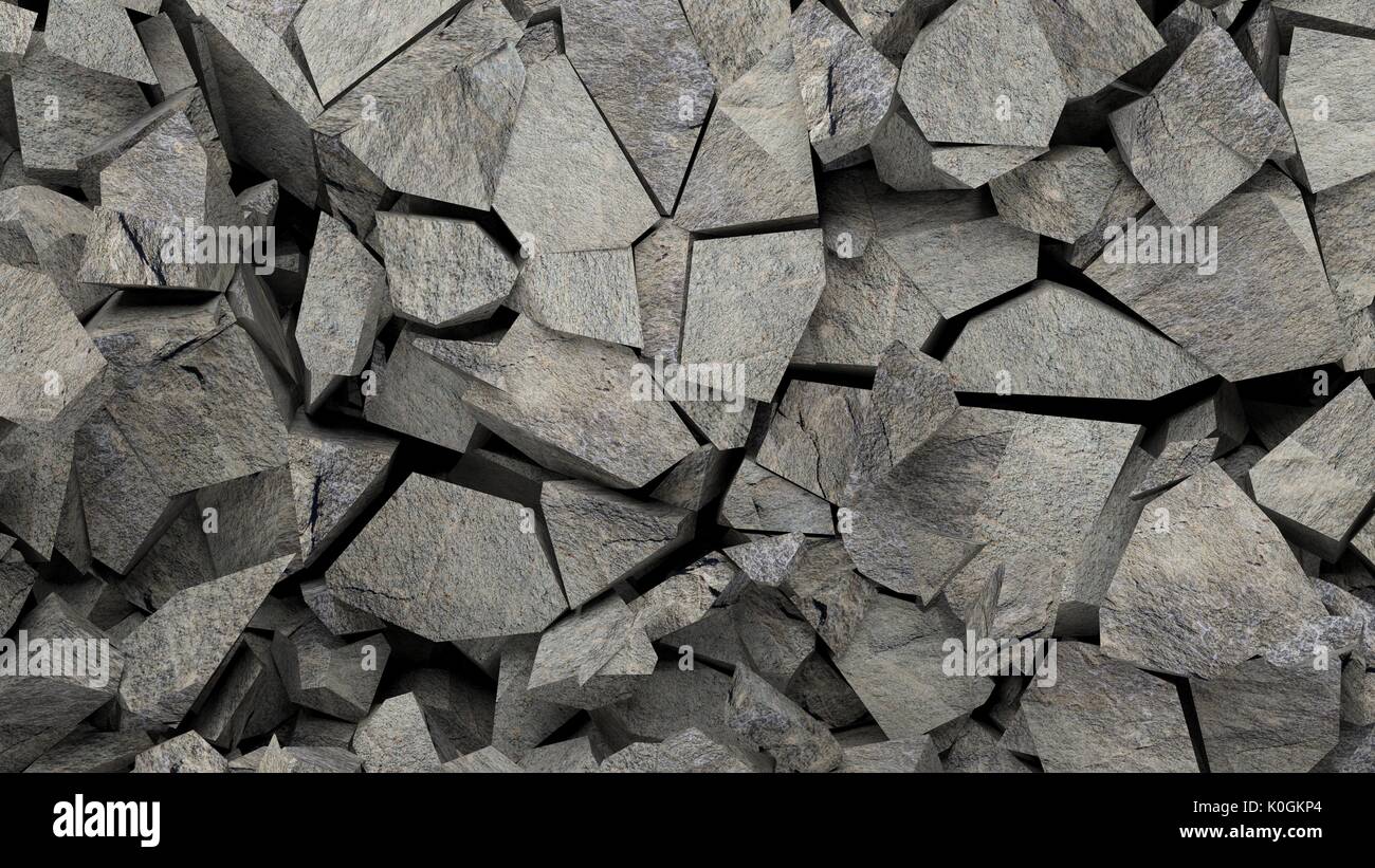 Mineral rocks pieces background. 3d illustration Stock Photo - Alamy