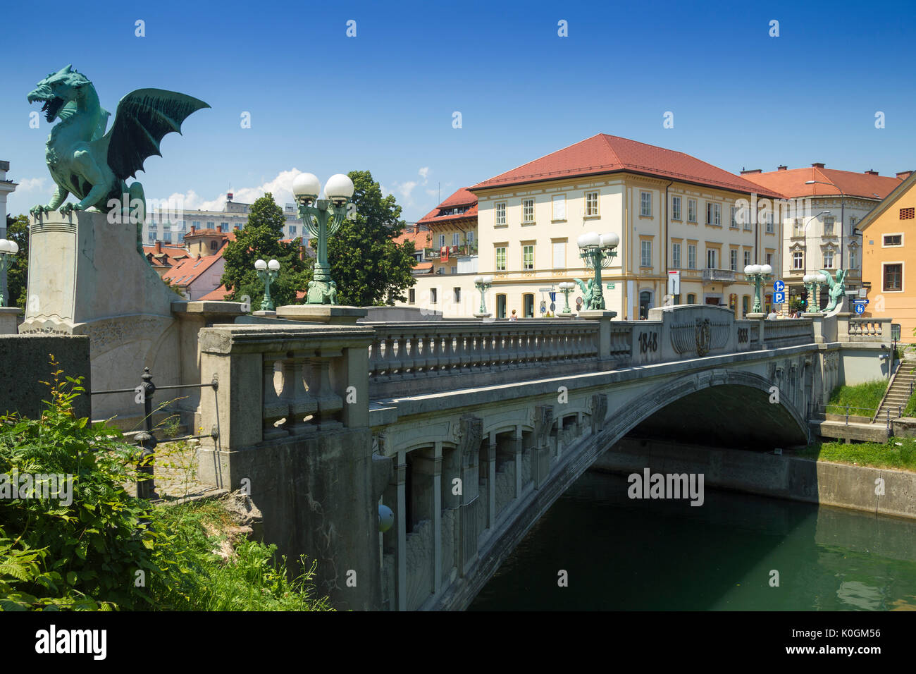 Ljubljana Triple Bridge Stock Photo - Alamy