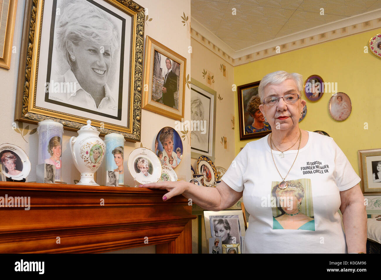 Jo Dobson holds at her home in Gloucester, where the Diana, Princess of ...