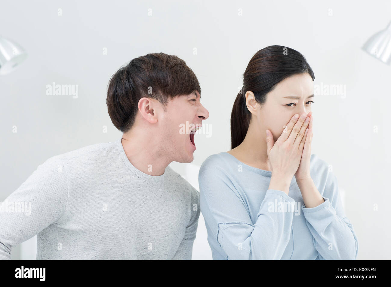 Bad breath couple hi-res stock photography and images - Alamy