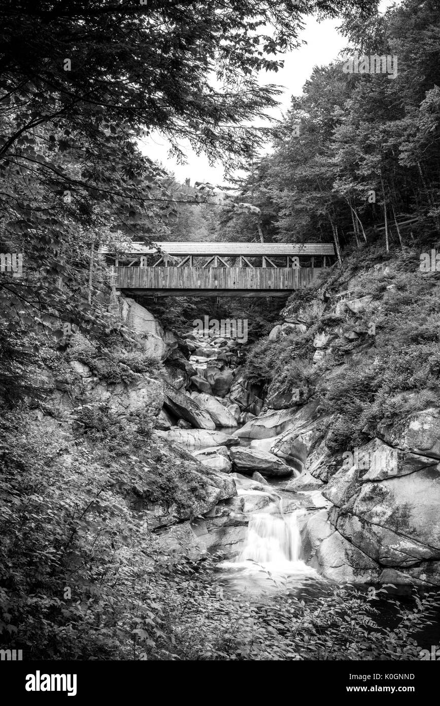 Bridge and Waterfall B&W Stock Photo - Alamy