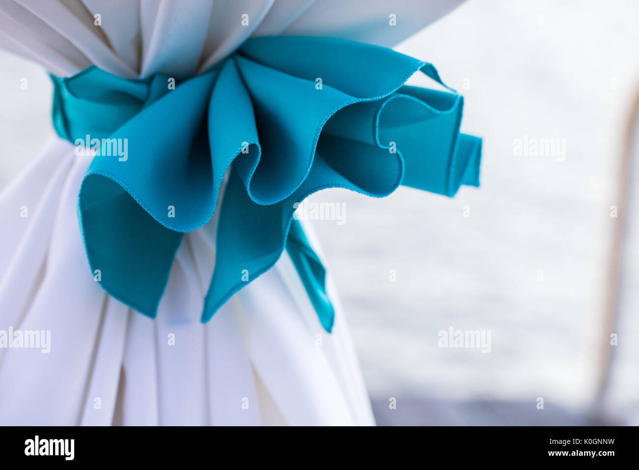 Blue wedding ribbon Stock Photo - Alamy