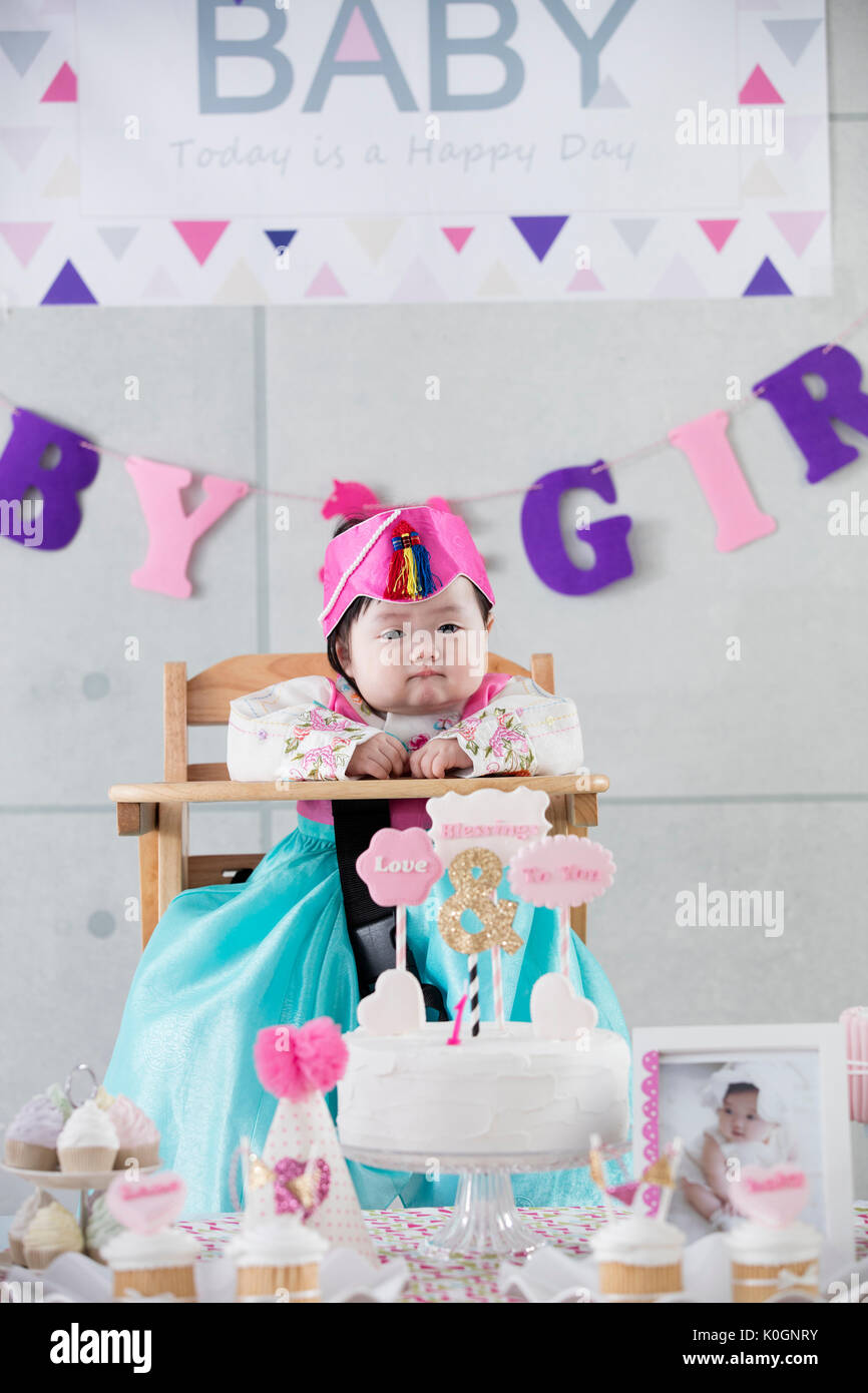 Baby Girl At First Birthday Party Stock Photo Alamy baby-girl-at-first-birthday-party-stock-photo-alamy