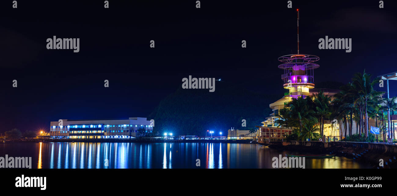 Embarcadero De Legazpi at night Stock Photo - Alamy