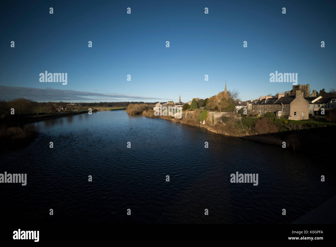Kelso, Scottish Borders. River Tweed. Junction Pool Stock Photo - Alamy